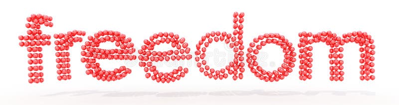 Freedom text of balloons stock illustration. Illustration of isolated ...