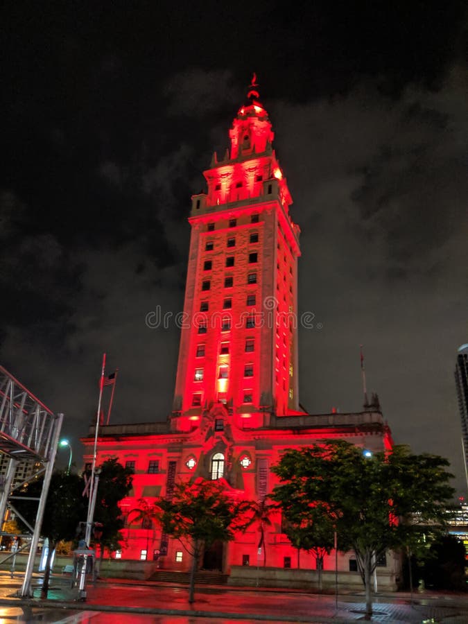 The freedom tower in Miami stock image. Image of building - 151974285