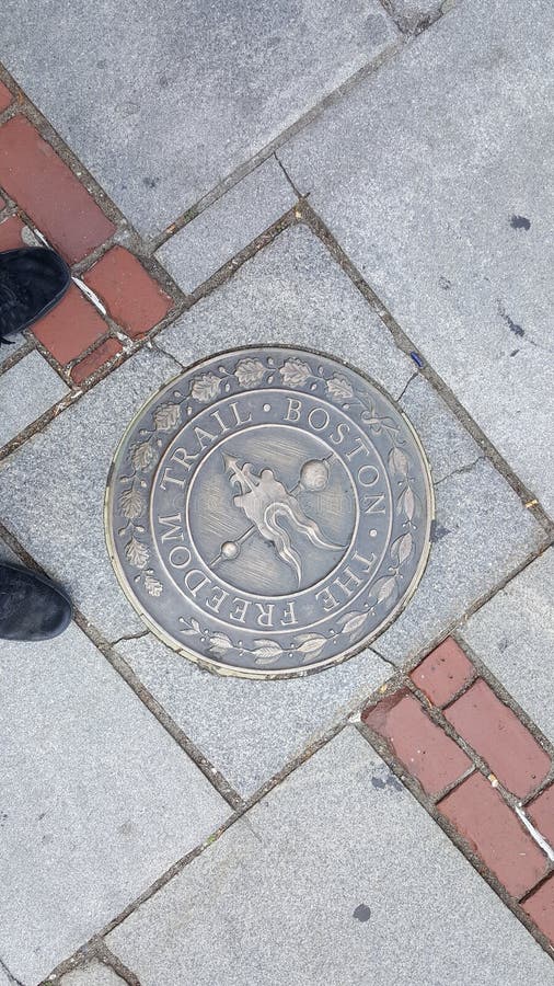 Freedom trail marker stock photo. Image of freedom, state - 77028080