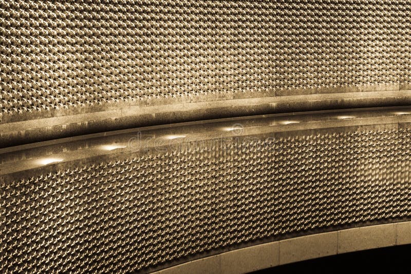Freedom Wall at WWII Memorial Editorial Photography - Image of night ...