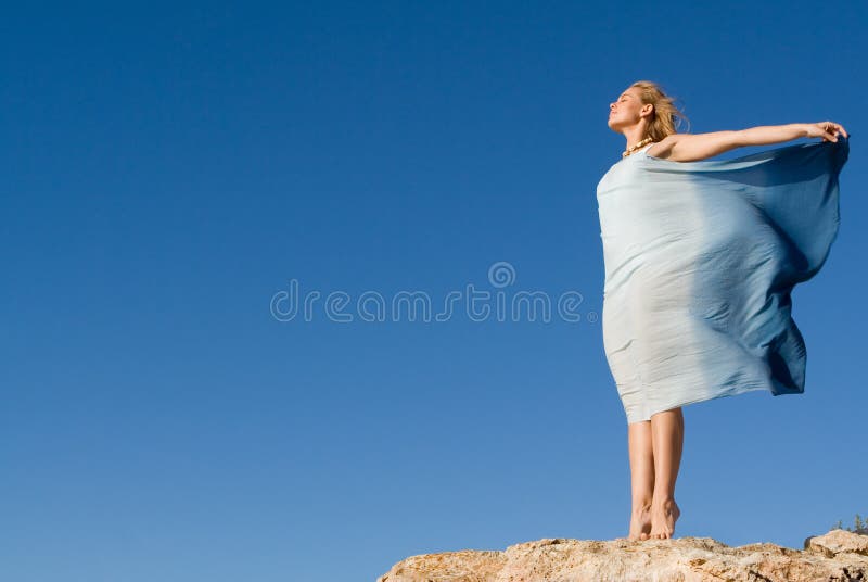 Freedom woman outdoors stock photo. Image of peace, woman - 6567626