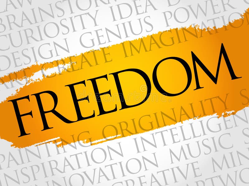 Freedom Word Cloud Collage, Social Concept Stock Image - Image of ...