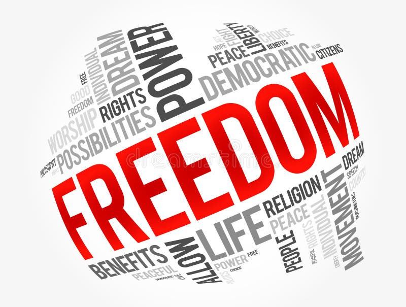 Freedom Word Cloud Collage, Social Concept Background Stock ...
