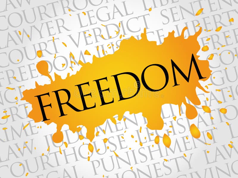 Freedom word cloud stock illustration. Illustration of politics - 200223788