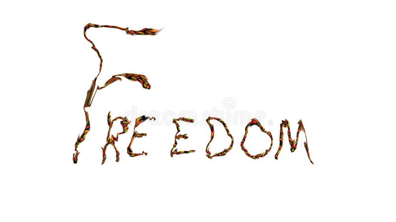 Freedom Word Poster 3d Render Isolated on White Background. Freedom ...