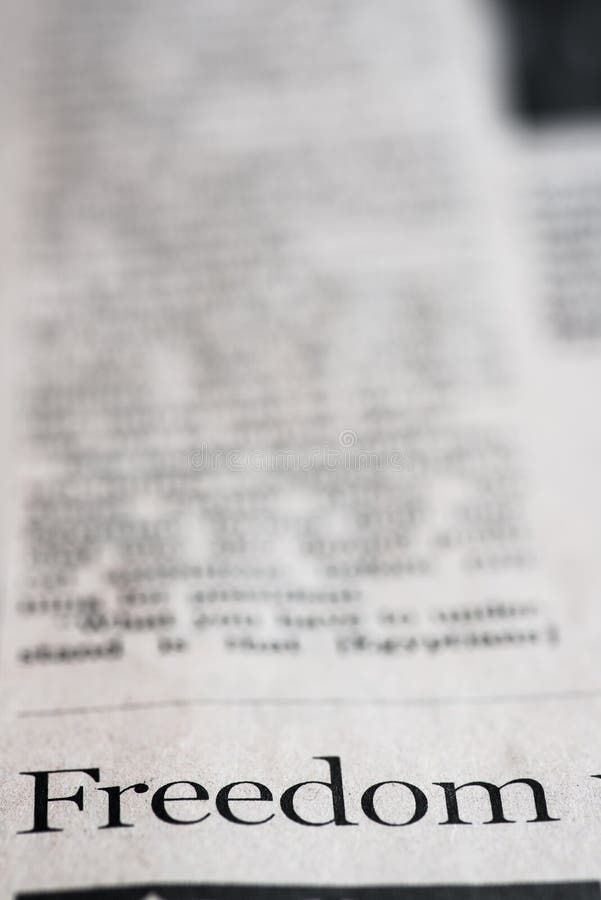 Freedom stock photo. Image of text, freedom, newspaper - 41879590