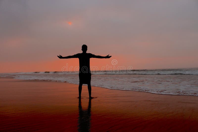 Freedom. stock image. Image of arms, outdoors, dusk, health - 70692167