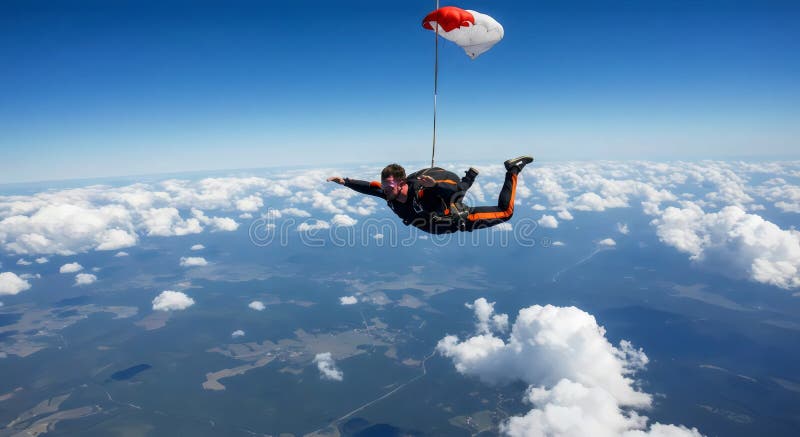 Freefall Skydiving Experience Stock Illustration - Illustration of ...