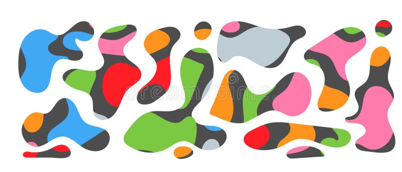 Freeform Blob Shapes. Abstracts Amoeba Shapes, Freeform Organic ...