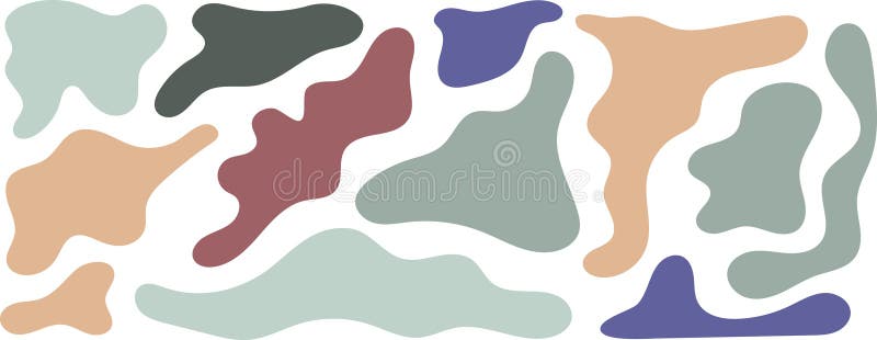 Freeform Blob Shapes. Abstracts Amoeba Shapes, Freeform Organic ...