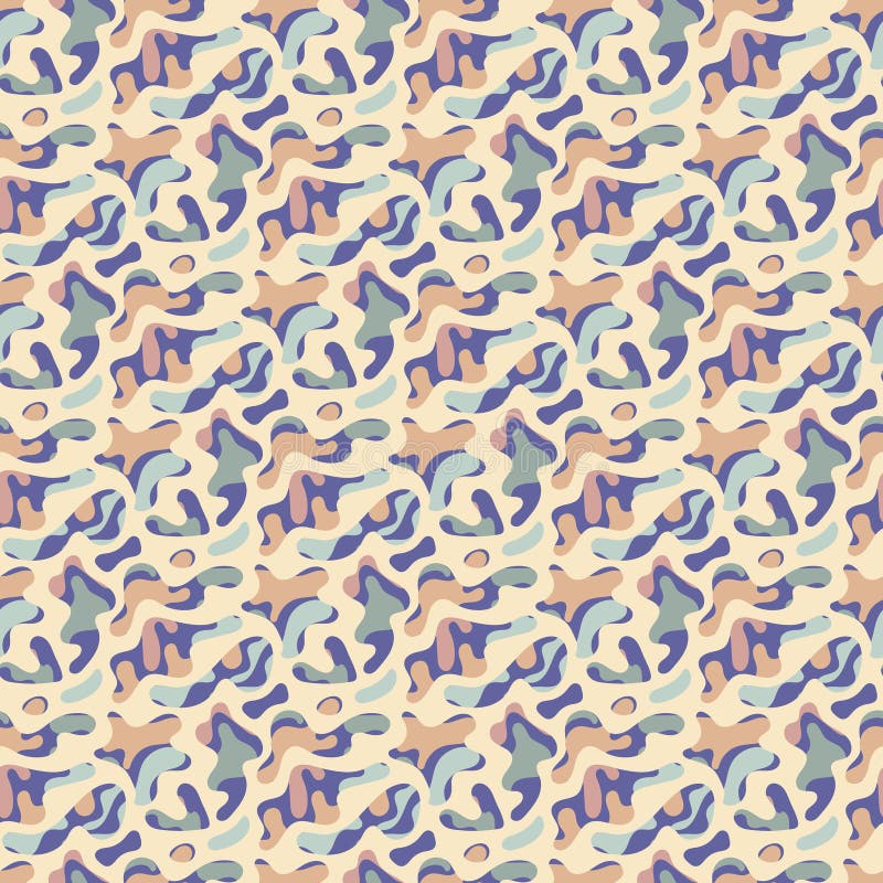 Freeform Blob Shapes Pattern. Abstracts Amoeba Seamless Pattern ...