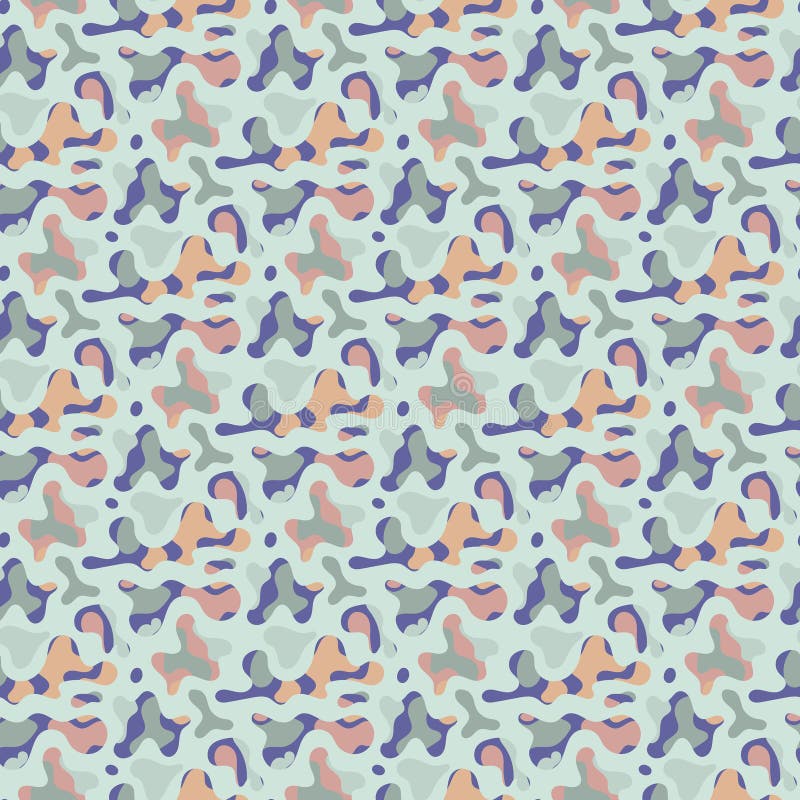 Freeform Blob Shapes Pattern. Abstracts Amoeba Seamless Pattern ...