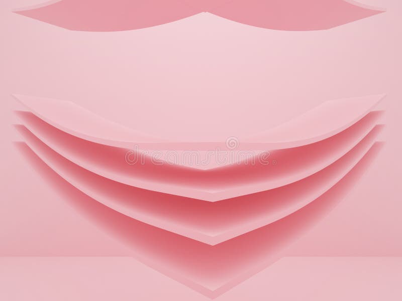 Freeform Form in Pink Background Stock Illustration - Illustration of ...