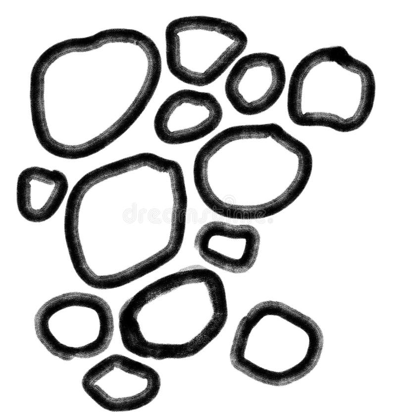 Freeform Hand Doodle Freehand Pebble Line and Shape Sketch Stock ...