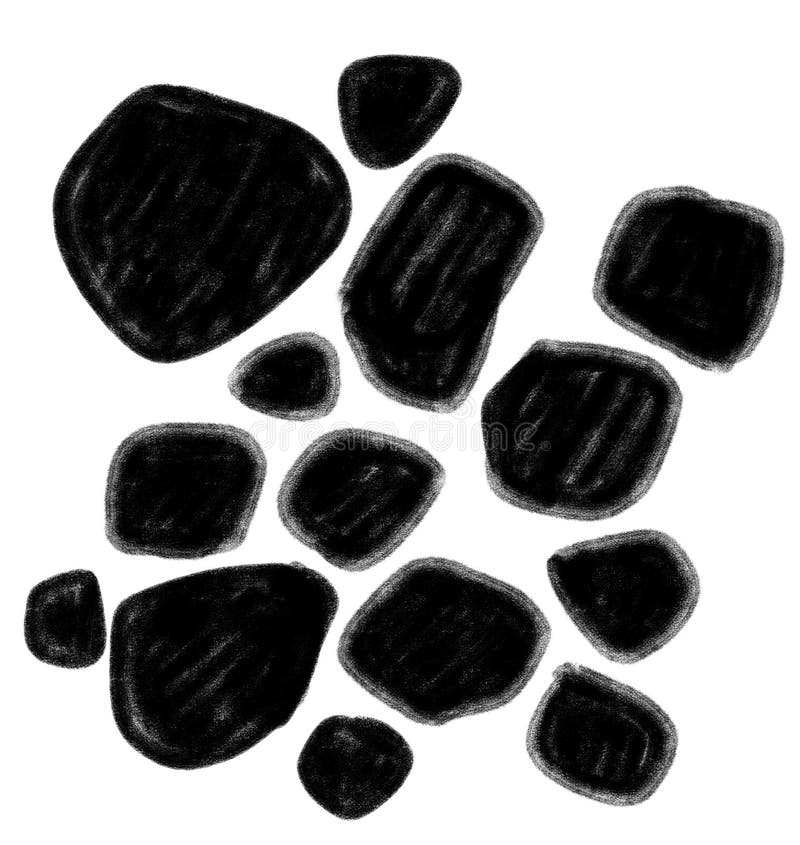 Freeform Hand Doodle Freehand Pebble Line and Shape Sketch Stock ...
