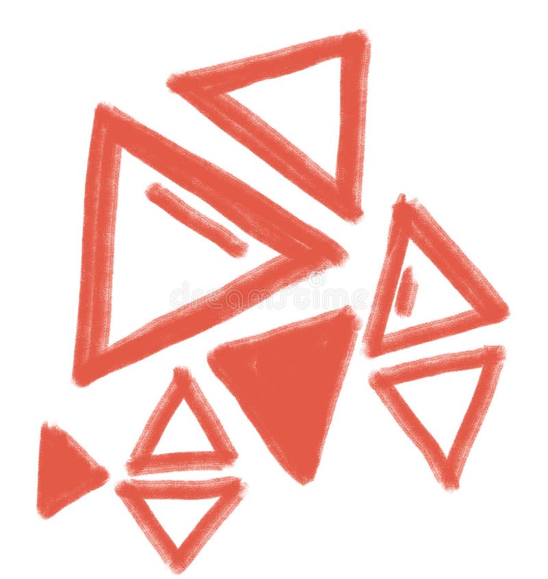Freeform Hand Doodle Freehand Triangles Line and Shape Sketch Stock ...