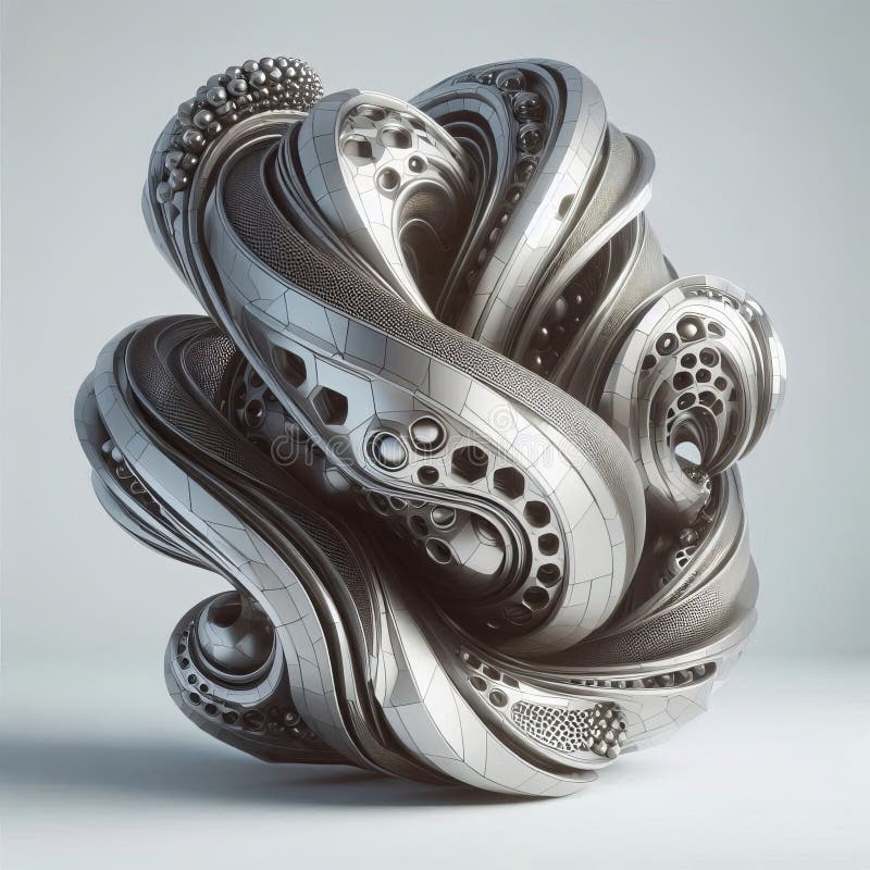 Freeform Metallic Shapes with a Reflective Surface Offering an Stock ...