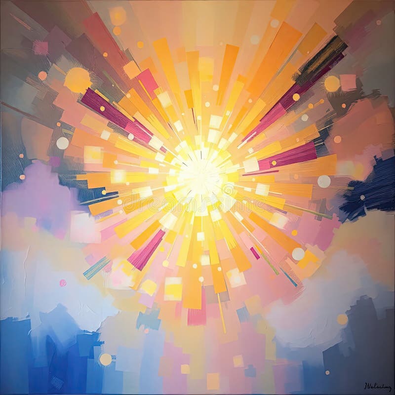 Freeform Watercolor Artwork with Dreamy and Vibrant Tones Stock Image ...