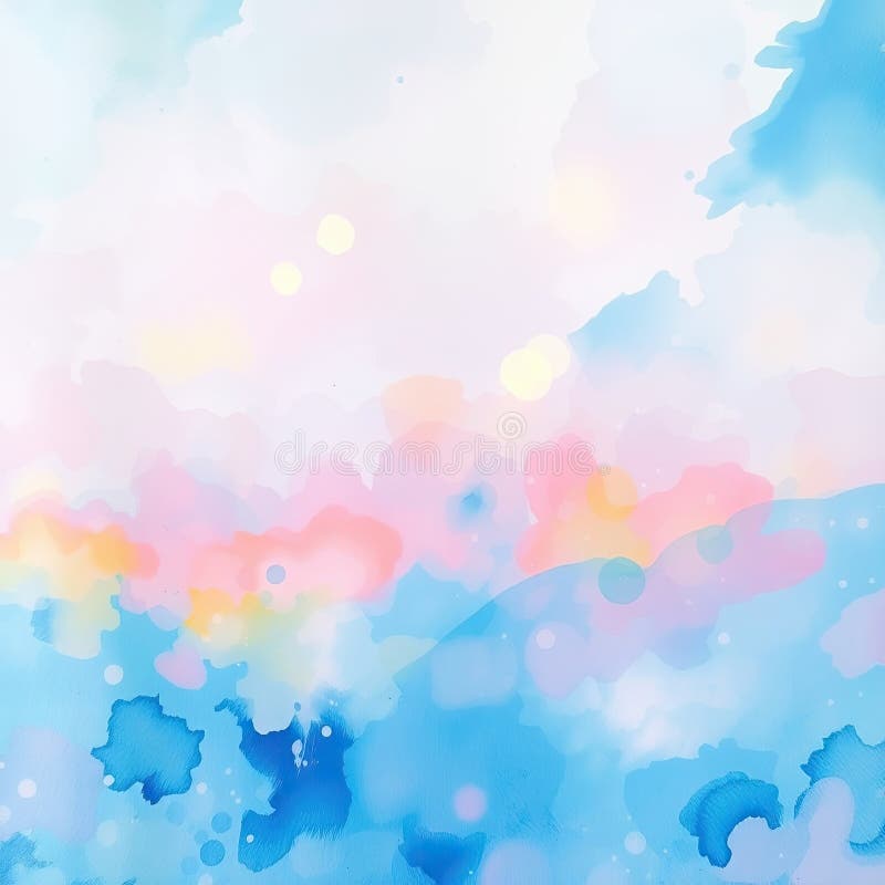 Freeform Watercolor Artwork with Dreamy and Vibrant Tones Stock Photo ...