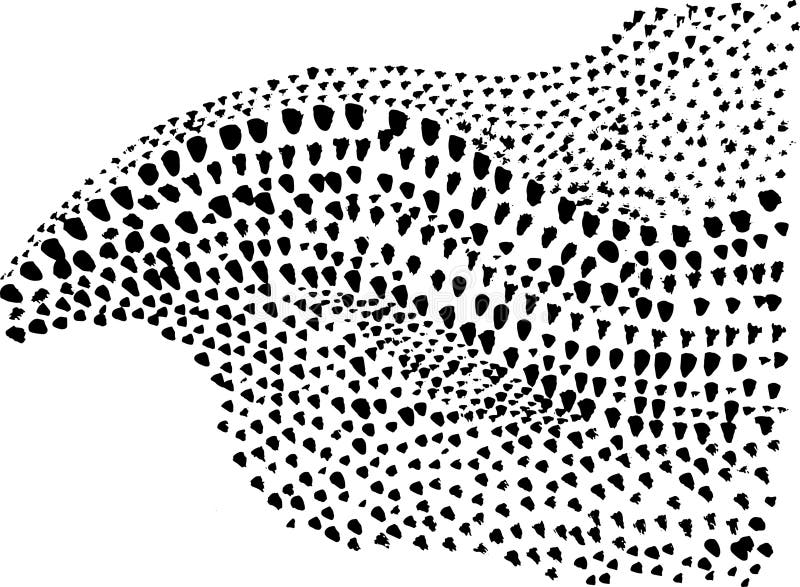 Freehand Brush Dots Wave Grunge Pattern Stock Vector - Illustration of ...
