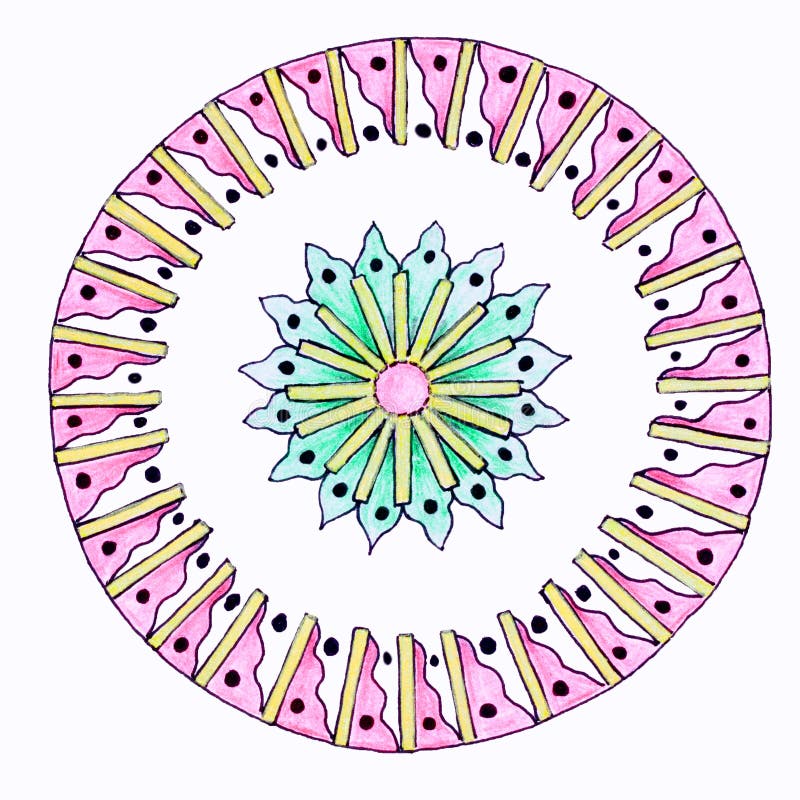 Elaborate Geometric Pattern. Stock Illustration - Illustration of ...