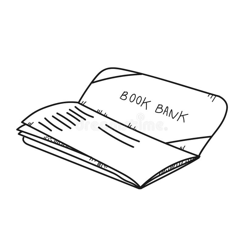 Freehand Drawing Illustration Book Bank Stock Illustration ...