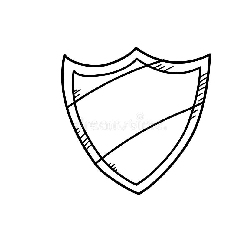 Freehand Drawing Illustration Protection. Stock Illustration ...