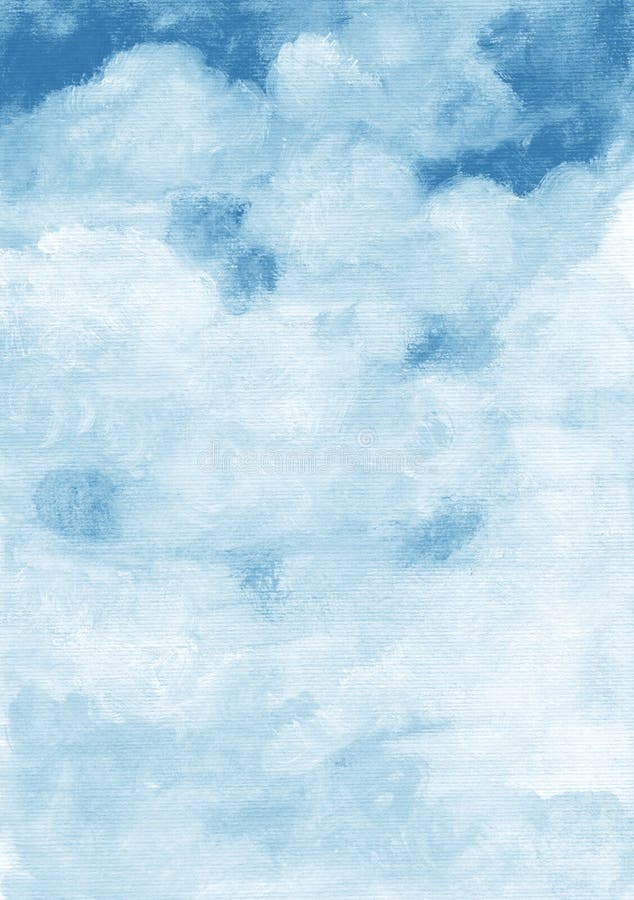 Freehand Drawing of the Sky on Paper Stock Illustration - Illustration ...