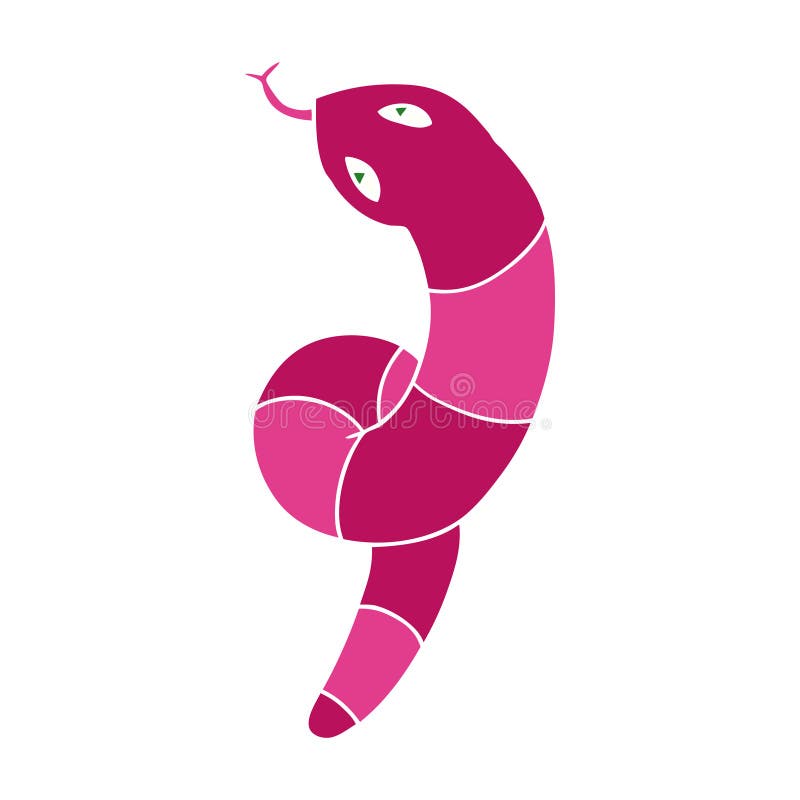 Freehand Drawn Cartoon of a Long Snake Stock Vector - Illustration of ...