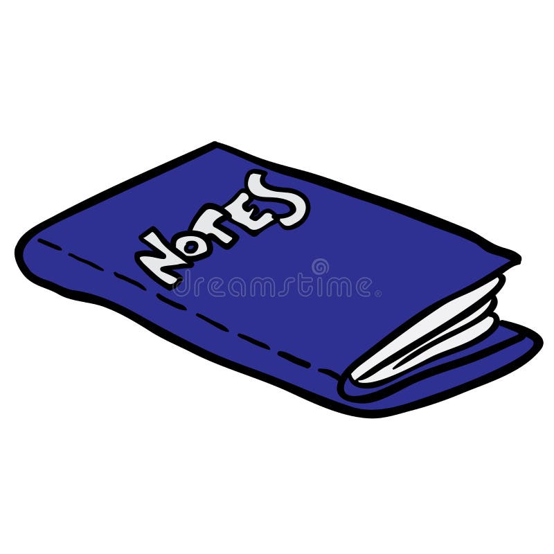 Freehand Drawn Cartoon Note Book Stock Vector - Illustration of note ...