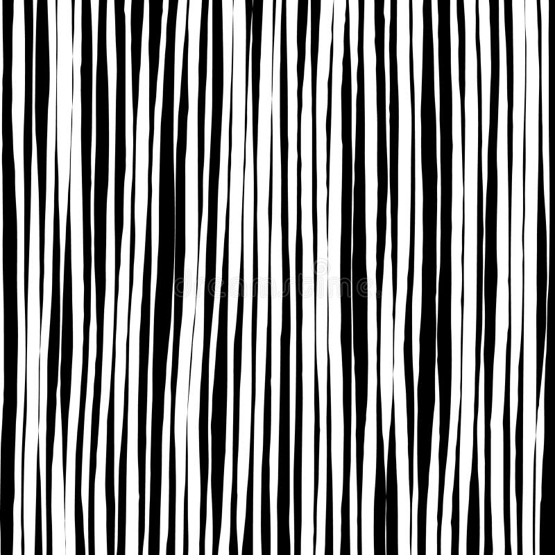 Freehand Drawn Brush Lines Based Black and White Pattern Stock ...