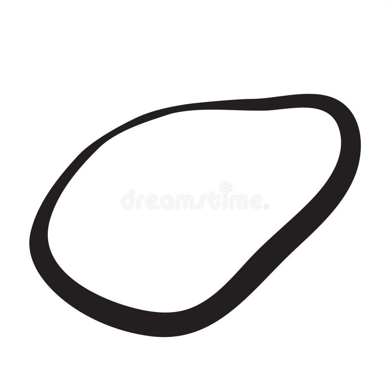 Freehand Shape Hand Painted with Ink Paint Swash Stock Illustration ...