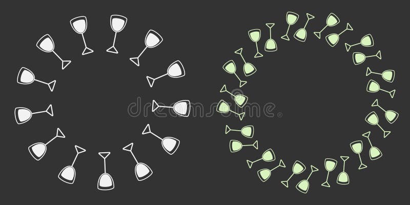Freehand Shot Glasses Circle Frame Border Bartender Day Copy Space ...