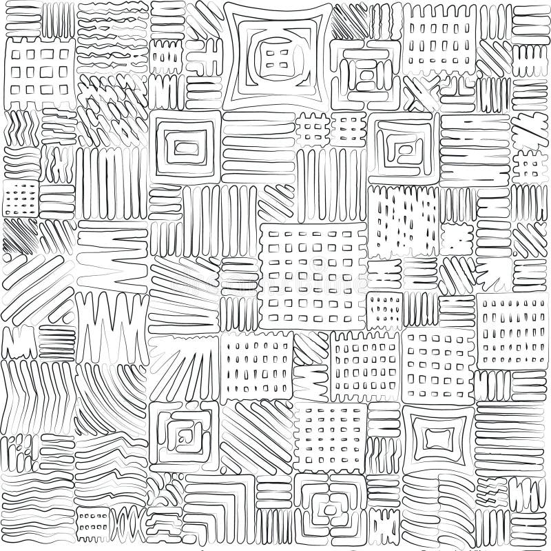 Outlines Texture With Origami Cranes Stock Illustration - Illustration ...