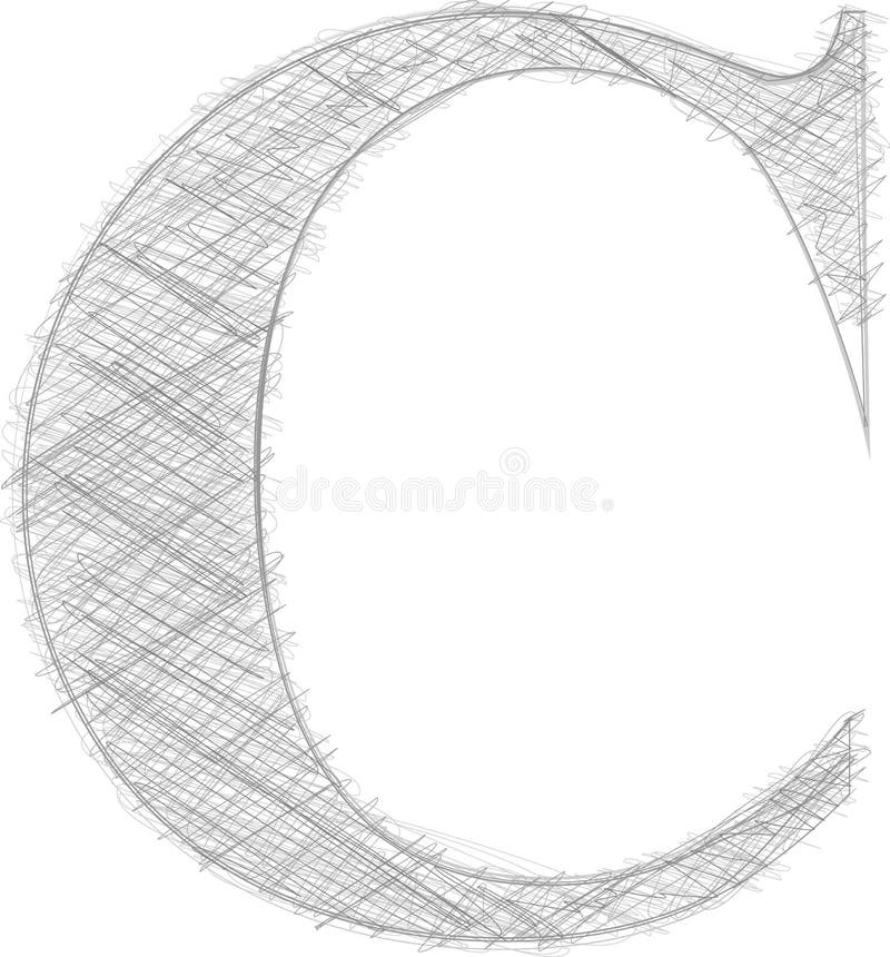 Freehand Typography Letter C Stock Vector - Illustration of scratch ... Freehand Typography Letter C Stock Vector - Illustration of scratch ...