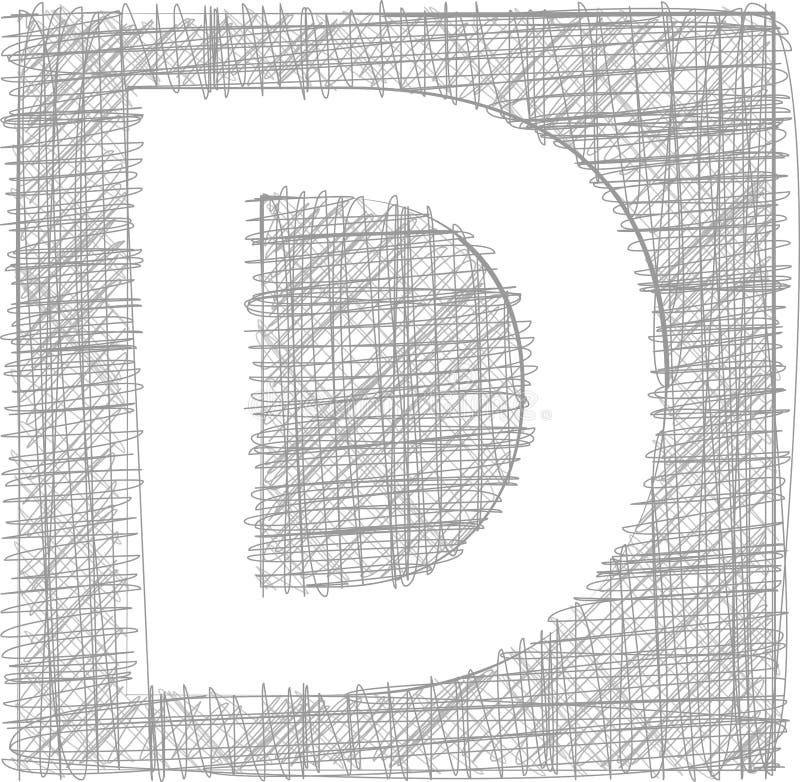 Freehand Typography Letter D Stock Vector - Illustration of letter ...