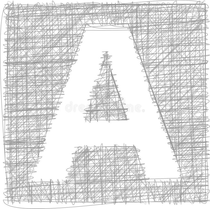 Freehand Typography Letter a Stock Vector - Illustration of abstract ...
