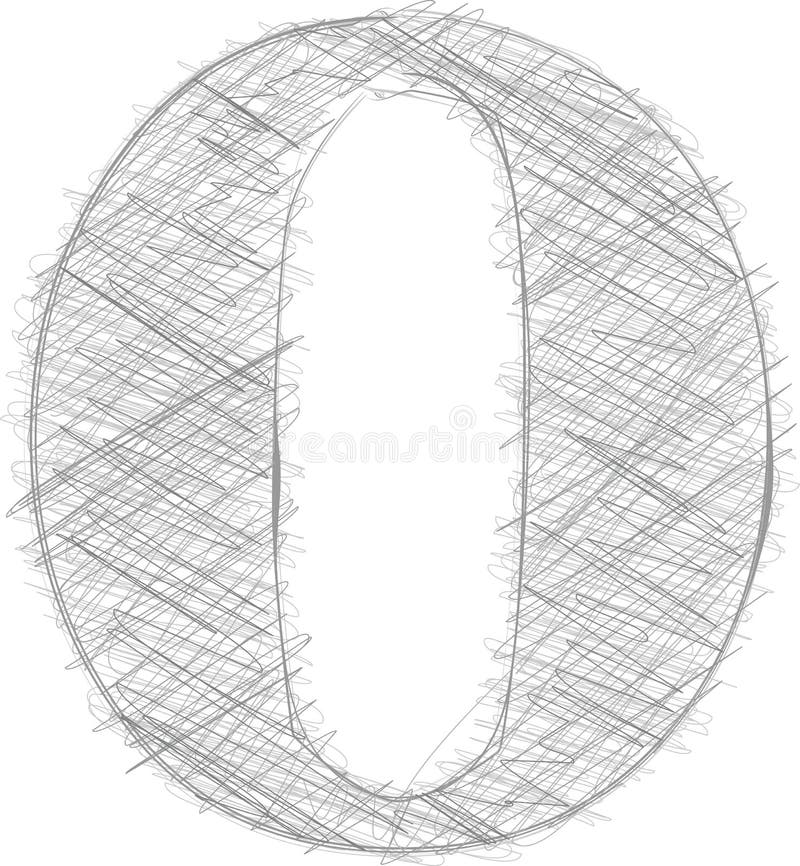 Freehand Typography Letter O Stock Vector - Illustration of scribble ...