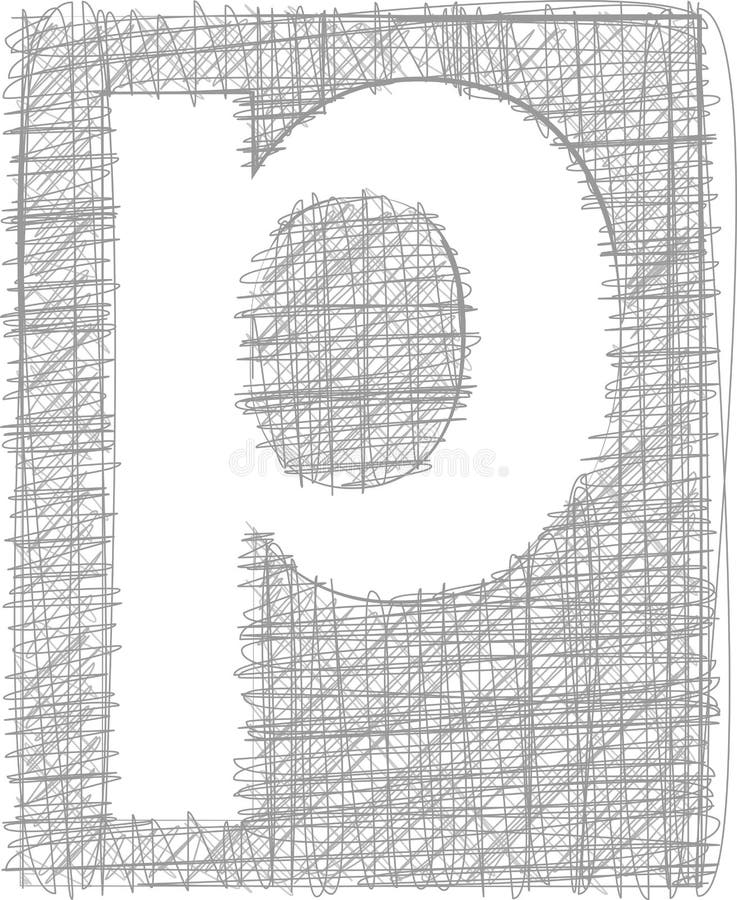 Freehand Typography Letter P Stock Vector - Illustration of scribble ... Freehand Typography Letter P Stock Vector - Illustration of scribble ...