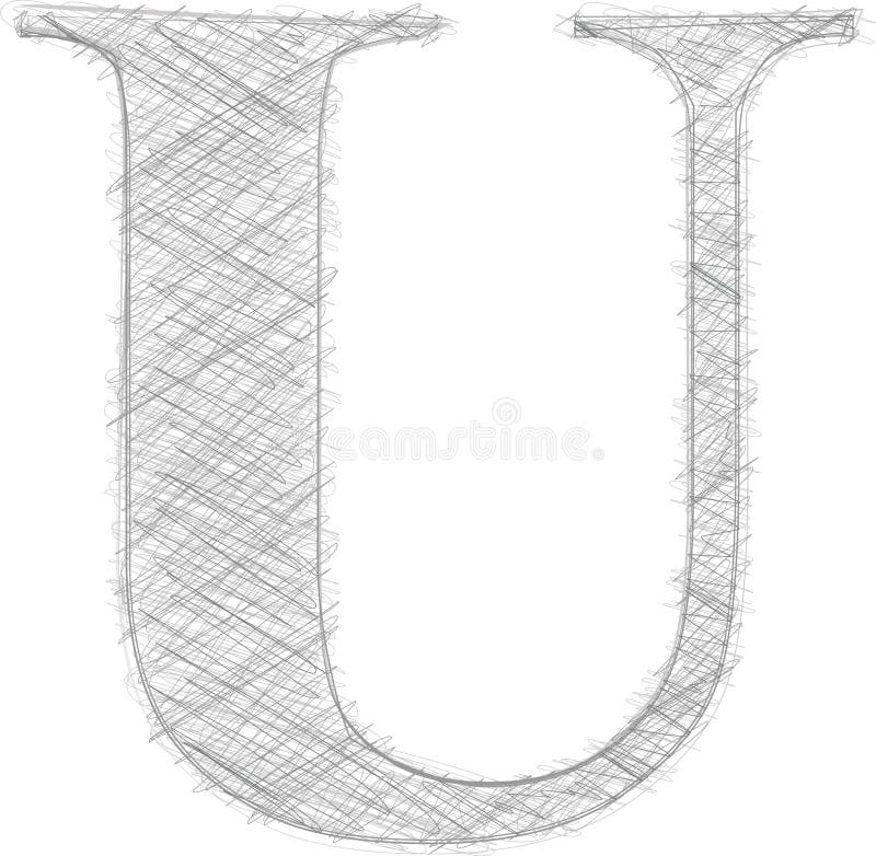 Freehand Typography Letter U Stock Vector - Illustration of drawn ... Freehand Typography Letter U Stock Vector - Illustration of drawn ...