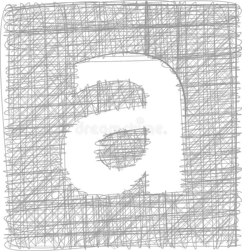 Freehand Typography Letter a Stock Vector - Illustration of design ...