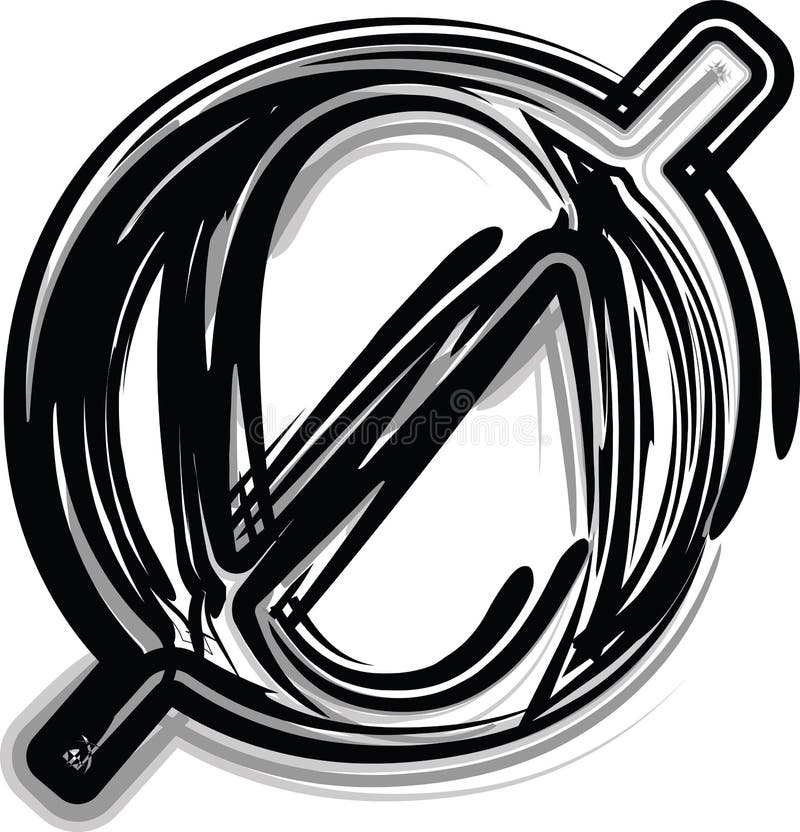 Freehand Typography Number 0 Stock Vector - Illustration of doodle ...