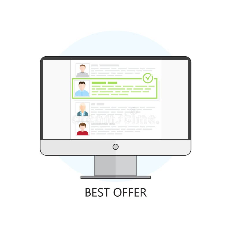 Freelance Best Offer Icon stock vector. Illustration of looking - 55918724