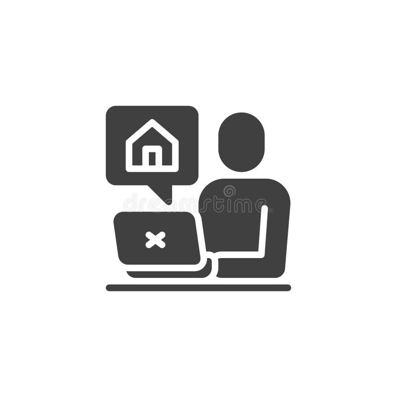 Freelance Engineer Working Vector Icon Stock Vector - Illustration of ...