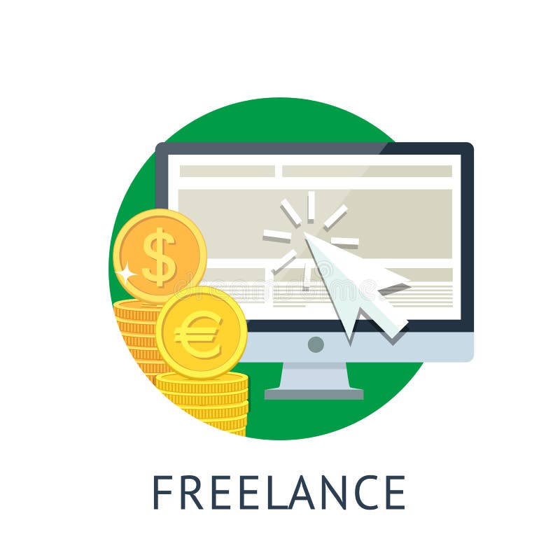 Freelance icon stock vector. Illustration of icon, communication - 46638585