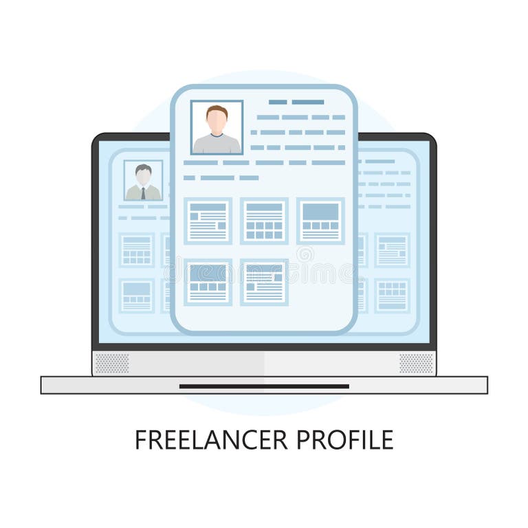 Freelance Icon stock vector. Illustration of file, application - 58037731