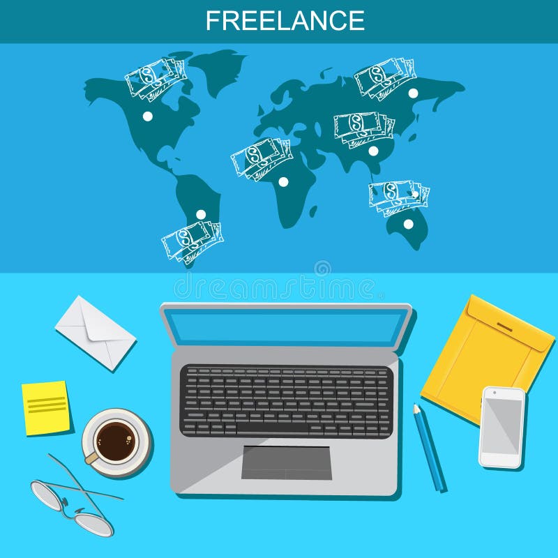 Freelance, Infographic, Template, Vector, Flat Stock Vector ...