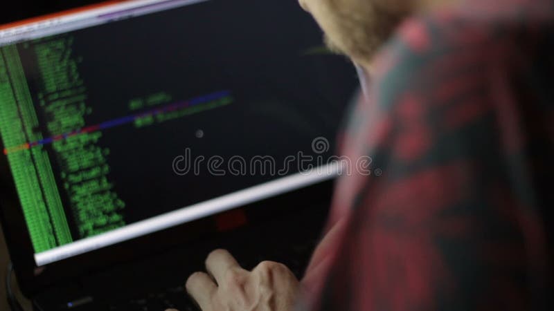 Freelance Programmer or Hacker Coding Stock Footage - Video of cyber ...