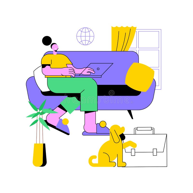 Freelance Work Abstract Concept Vector Illustration. Stock Vector ...