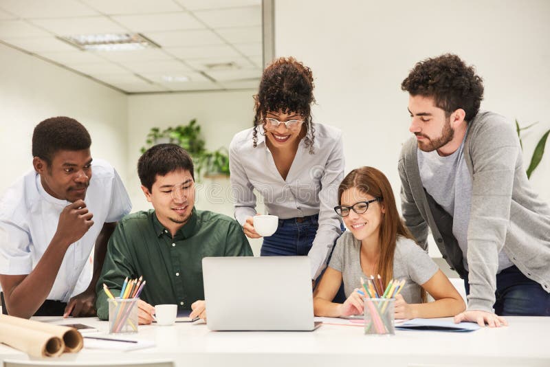 Freelancer As a Software Developer Team at the Laptop Stock Image ...